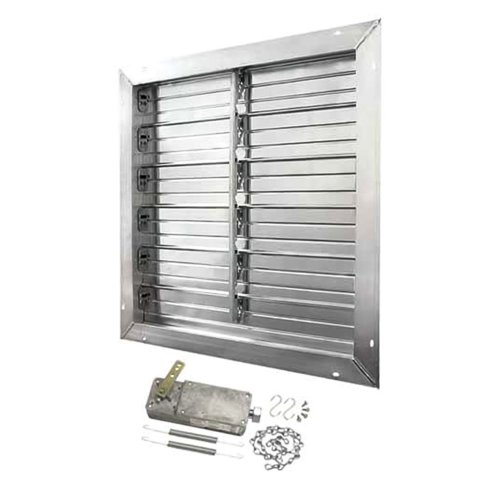 24" POWERED ALUMINUM INTAKE SHUTTER - Full Bloom Light Deprivation